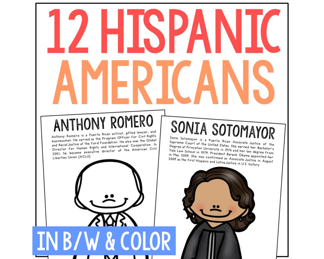 FAMOUS HISPANIC AMERICANS Social Studies Printables Activity | Hispanic ...