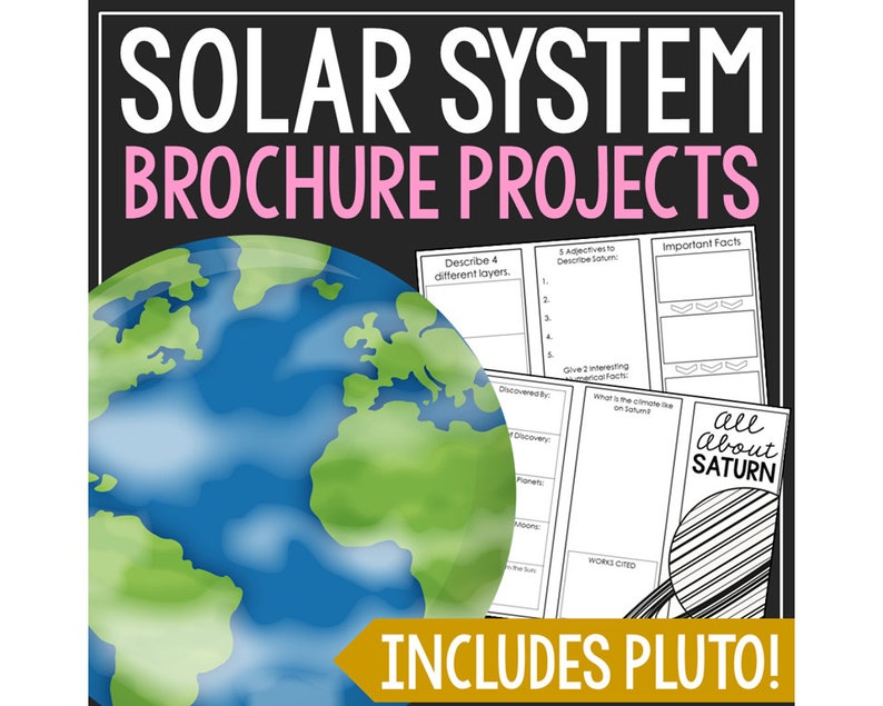 Solar System Brochure Projects for Kids | Homeschool Earth Science ...