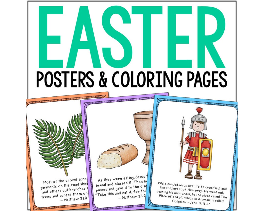THE EASTER STORY Coloring Page Activity | Homeschool Printable | Sunday ...