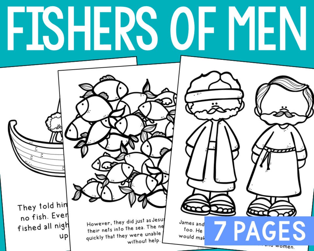 Bible Coloring Pages Fishers Men