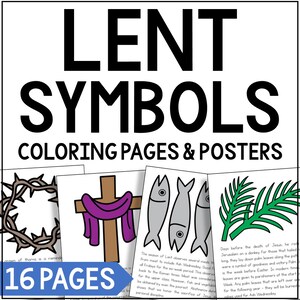 LENT and EASTER BUNDLE Coloring Pages Posters Catholic - Etsy Canada