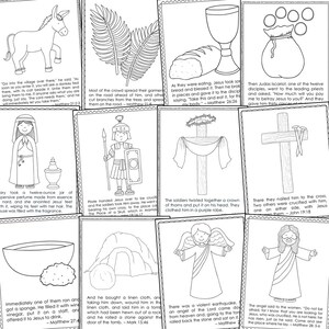 THE EASTER STORY Coloring Page Activity | Homeschool Printable | Sunday ...