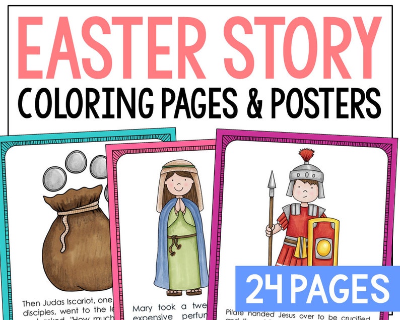 THE EASTER STORY Coloring Page Activity Homeschool Printable - Etsy