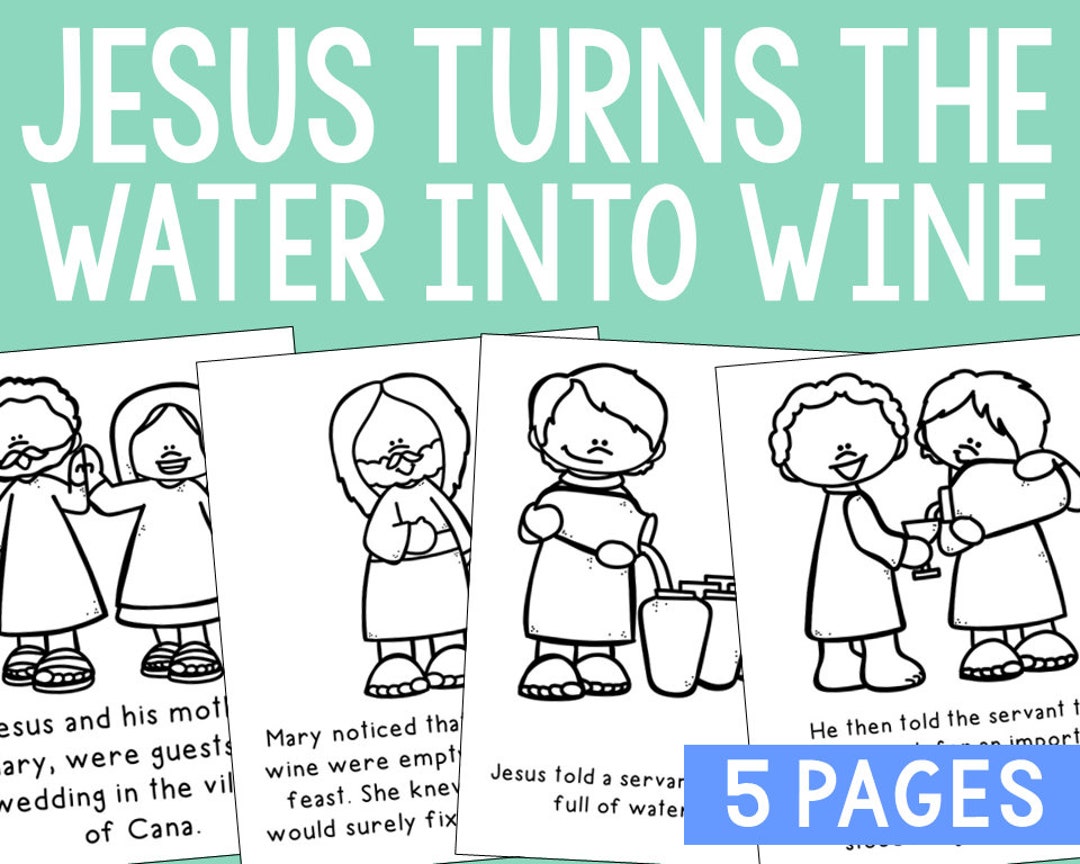 Turning Water Into Wine Coloring Pages