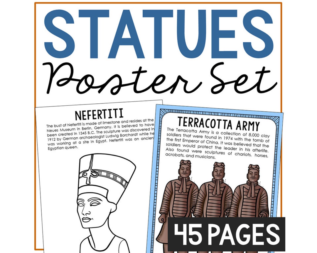 FAMOUS STATUES World Landmarks Social Studies Activity Printables ...