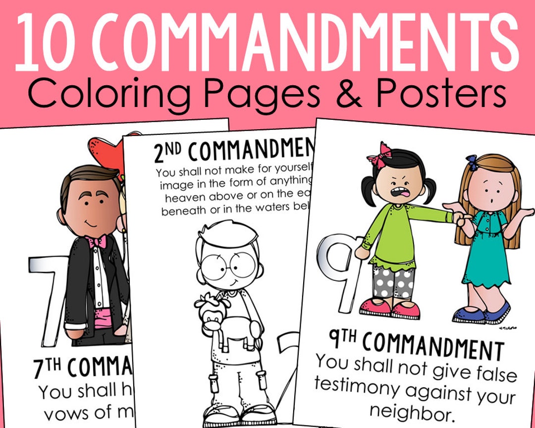 Ten Commandments Coloring Pages Sunday School