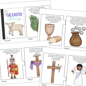 THE EASTER STORY Mini Book Craft Coloring Page Activity | Homeschool ...
