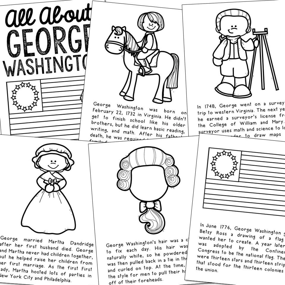 George Washington for Kids Printable Activity | Homeschool Social ...