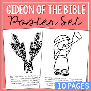 GIDEON Bible Story Activity Posters | Christian Homeschool Printable ...