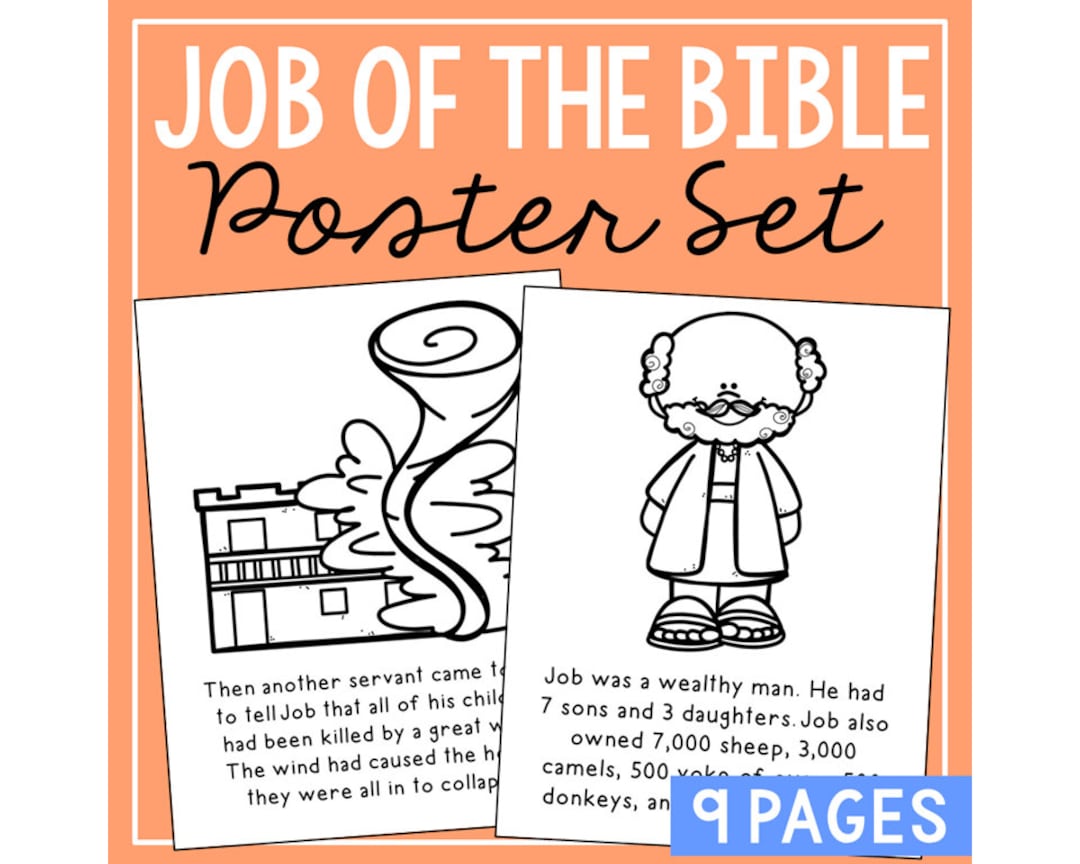 Job Bible Story for Kids Activity Posters: Christian Homeschool ...