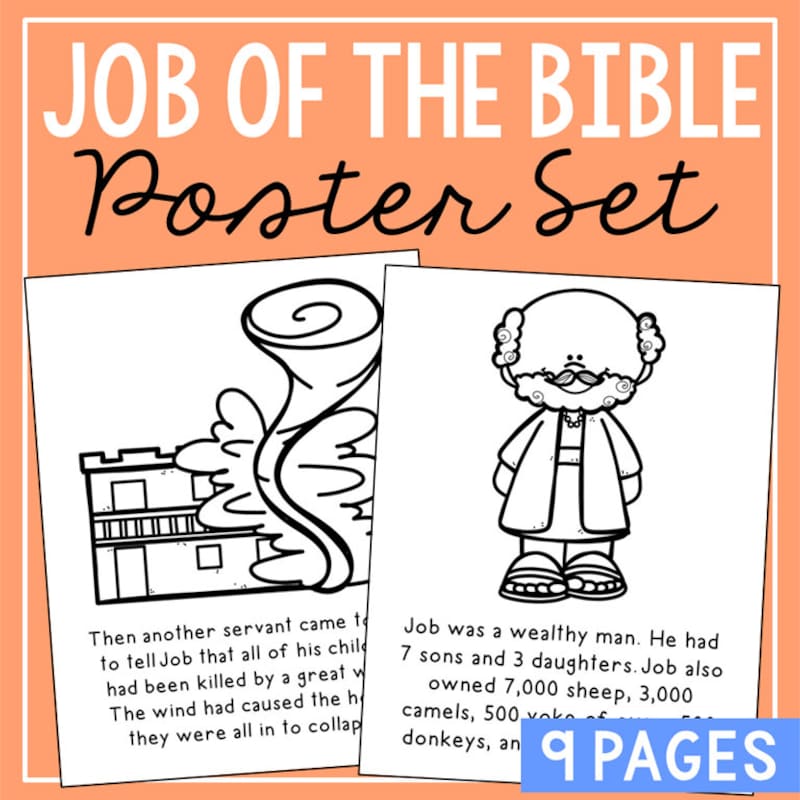 Book of Job Activities - Etsy