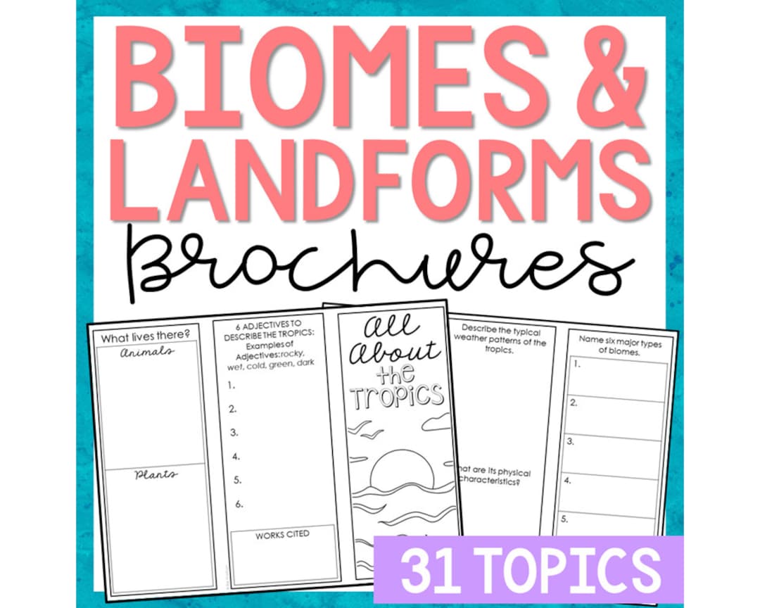 BIOMES LANDFORMS ECOSYSTEMS Research Activity Projects | Earth Science ...