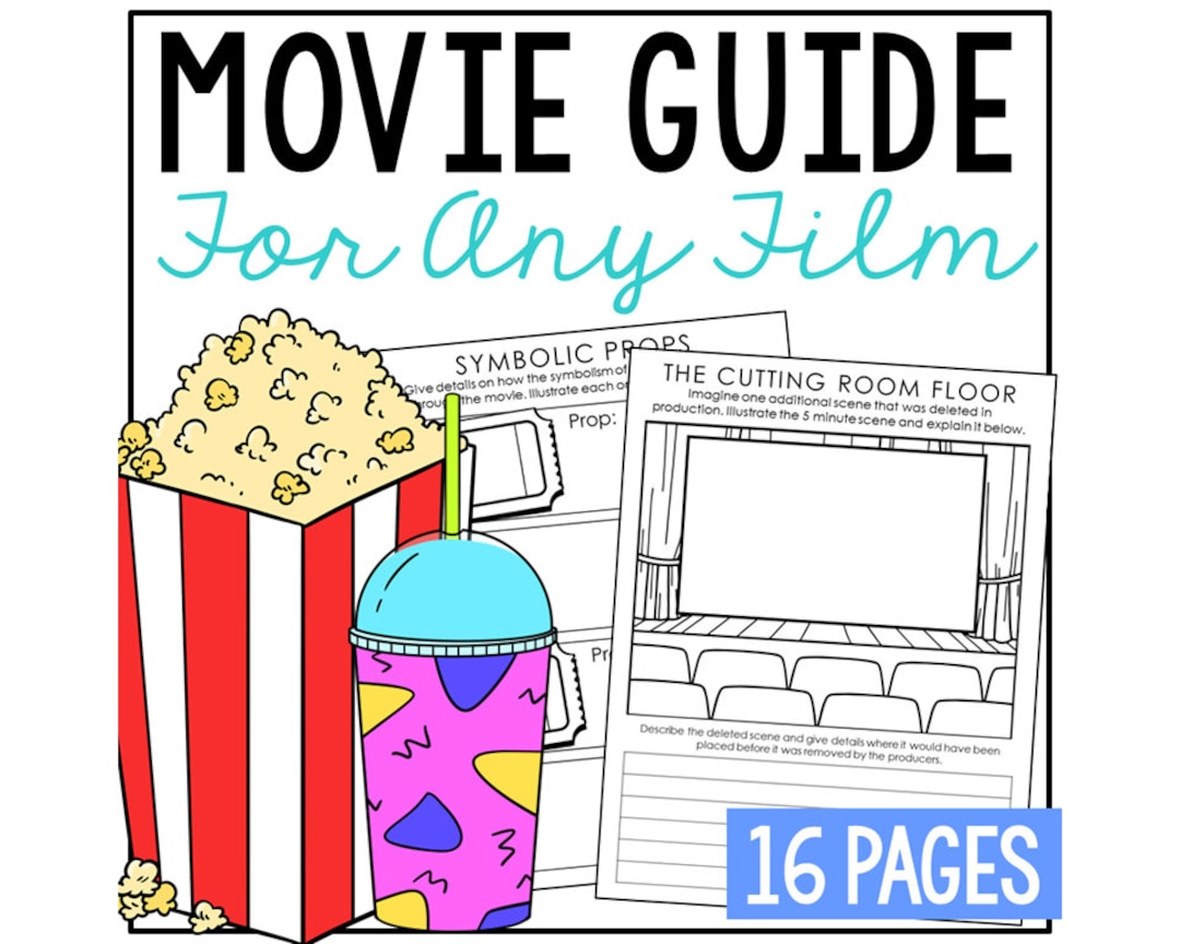 MOVIE GUIDE Film Study Activity for Any Movie Worksheets Journal ...