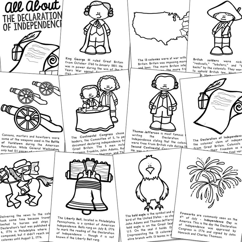 Declaration of Independence for Kids Poster Set | Homeschool Social ...