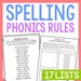 PHONICS RULES 17 Spelling Lists Interactive Notebook - Etsy