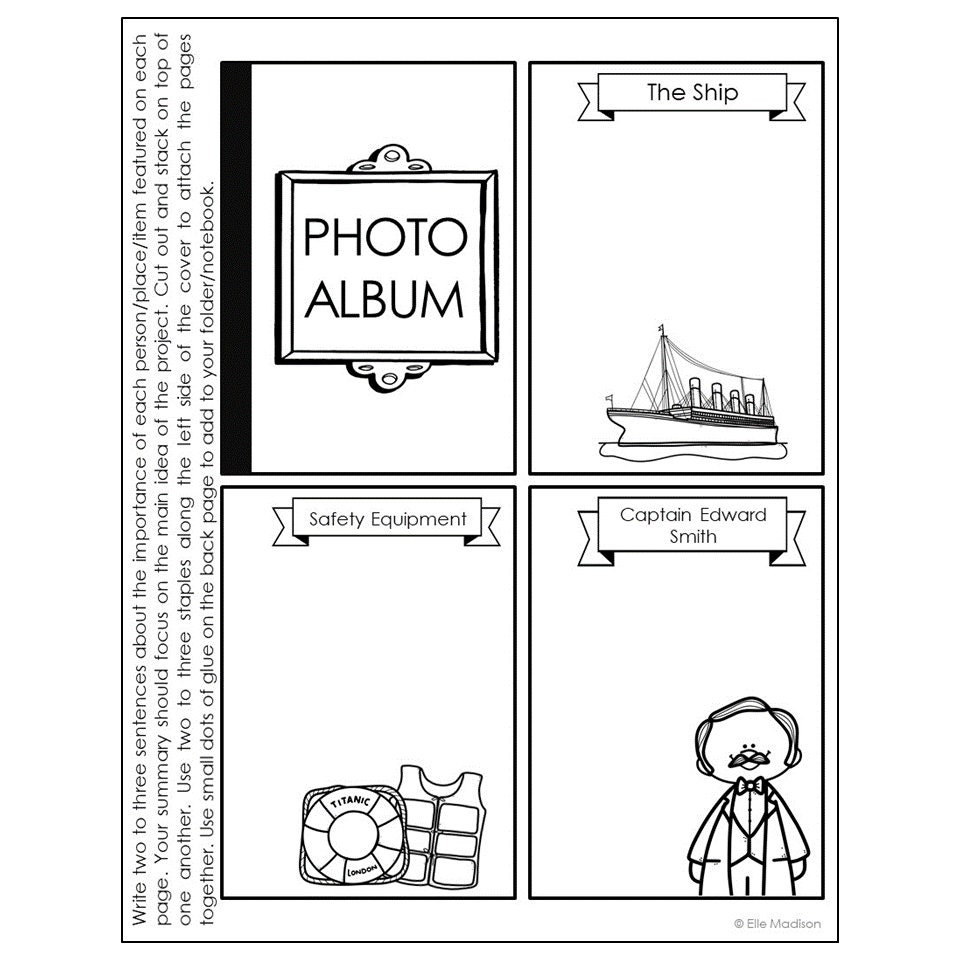 Titanic Unit Study Lapbook | Homeschool History Activity Printable ...