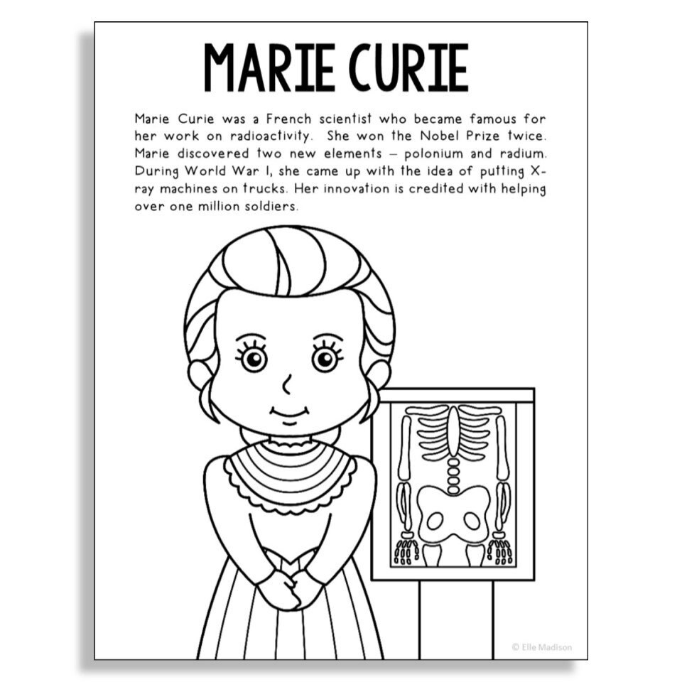 FAMOUS INVENTORS Coloring Page Activities for Kids | Homeschool Science ...