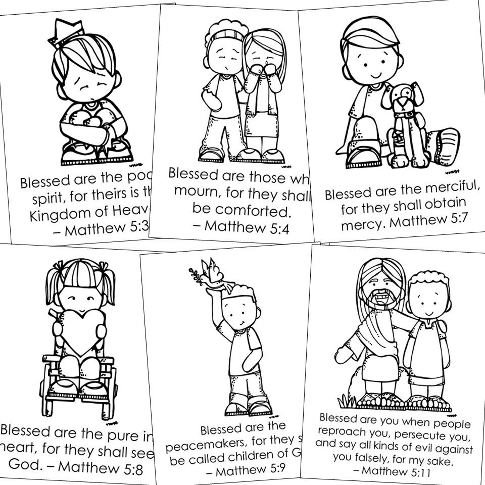 THE BEATITUDES Bible Story Activity Posters Christian - Etsy