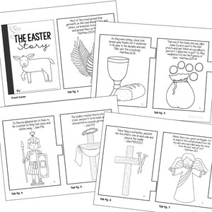 THE EASTER STORY Mini Book Craft Coloring Page Activity | Homeschool ...