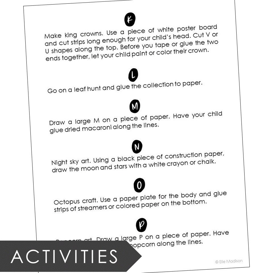 LETTER of the WEEK Alphabet Phonics Activities Preschool Homeschool ...