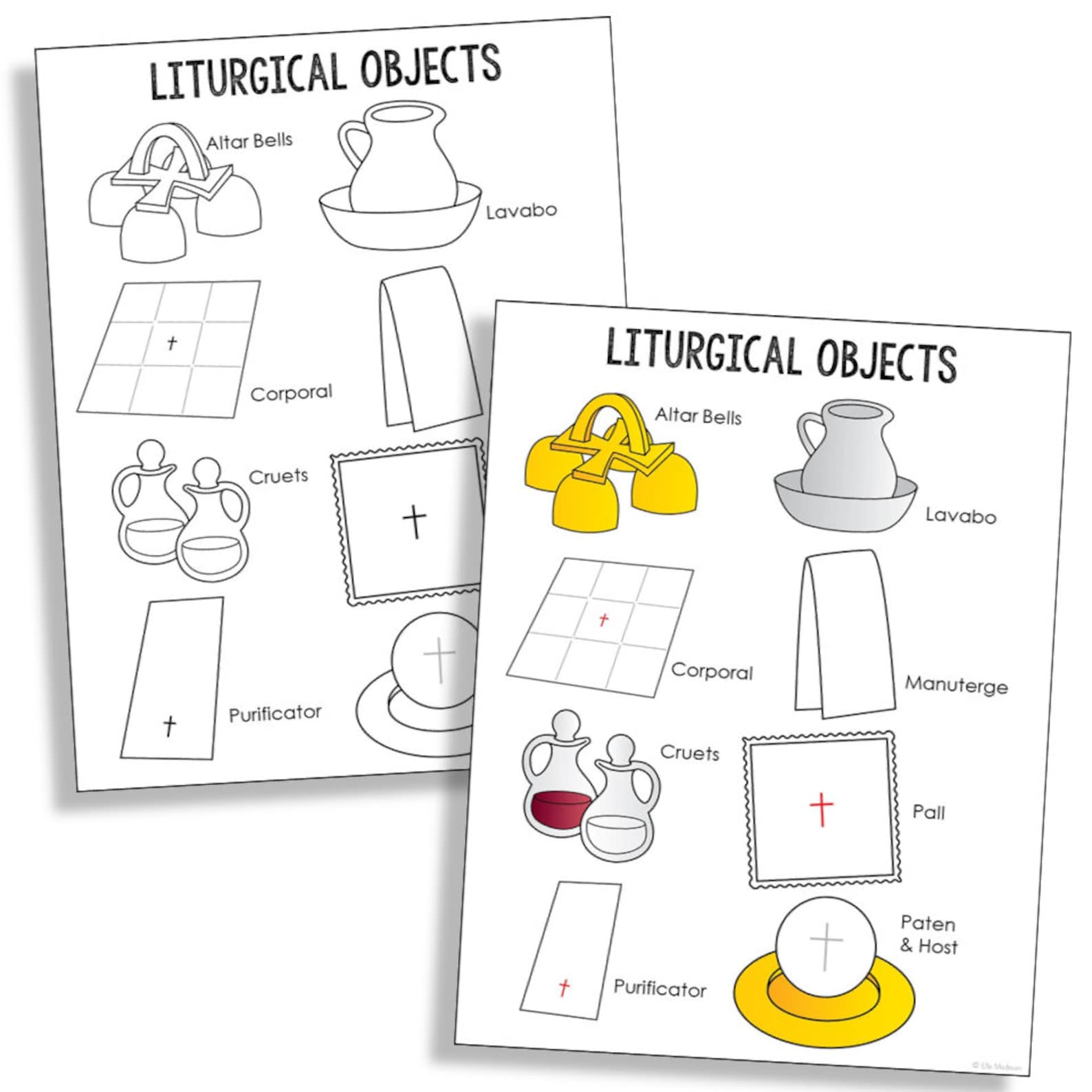 CATHOLIC MASS for Kids Coloring Pages Activity CCD Catechism Class ...