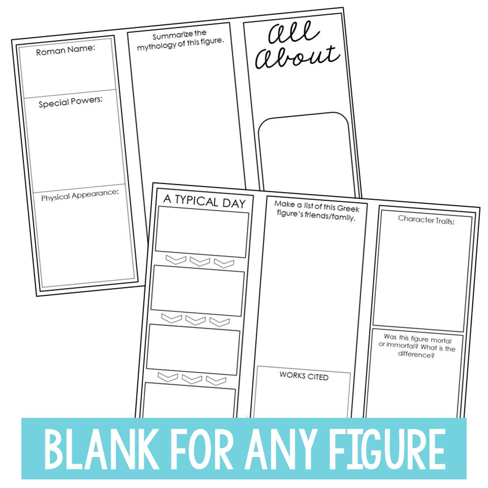 Greek Mythology Brochure Research Projects for Kids | Homeschool ...