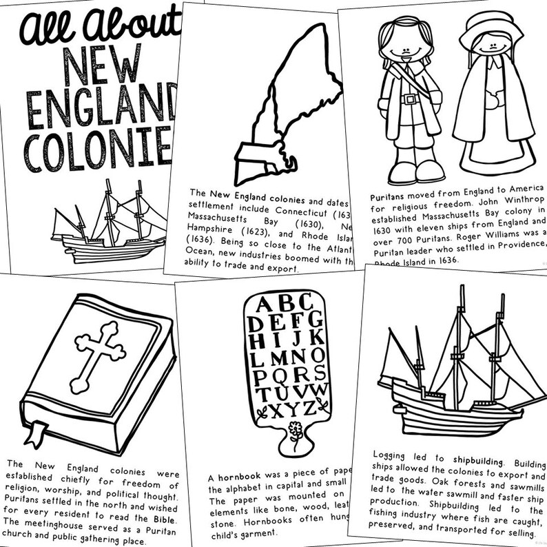 COLONIAL AMERICA Unit Study Social Studies Printables - Etsy