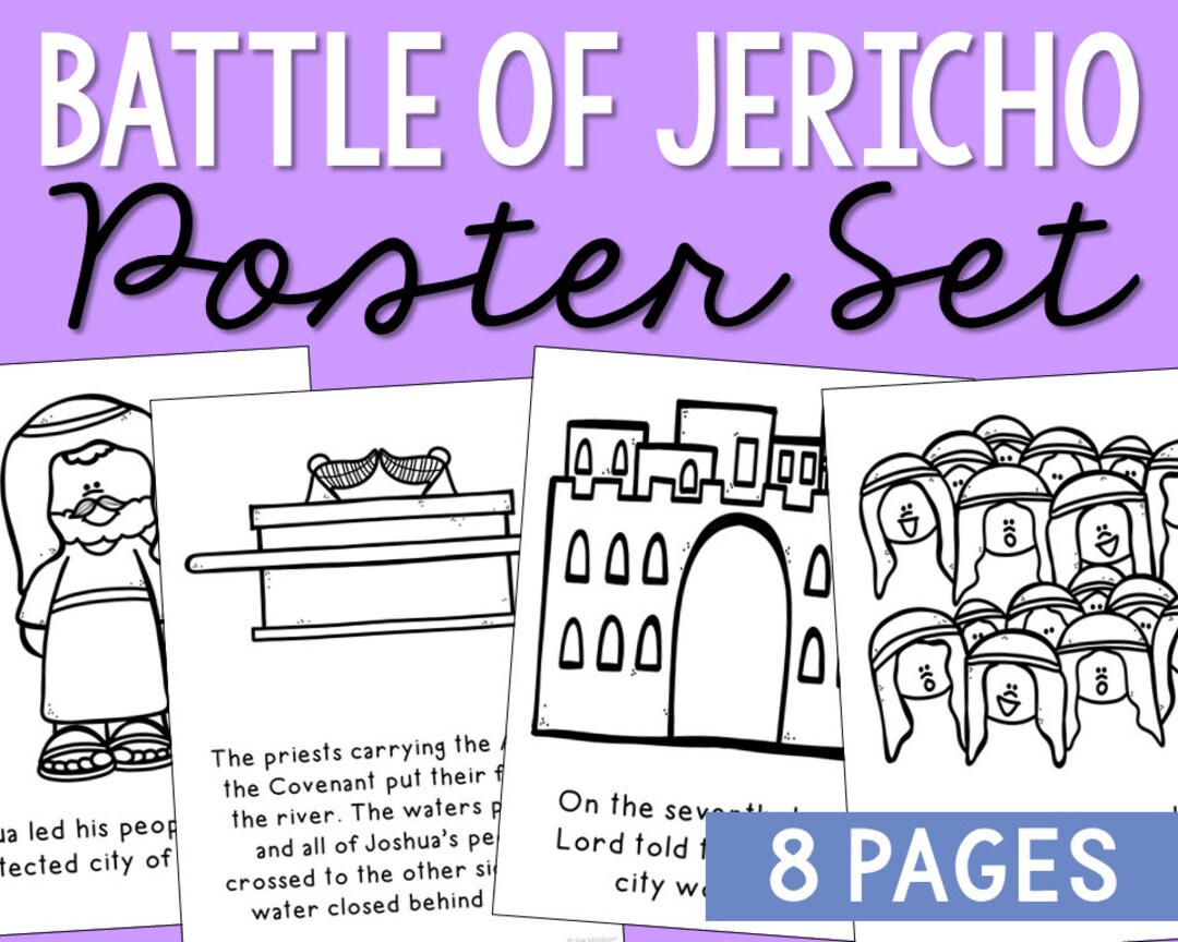 JOSHUA and the BATTLE of JERICHO Bible Story Printable - Etsy