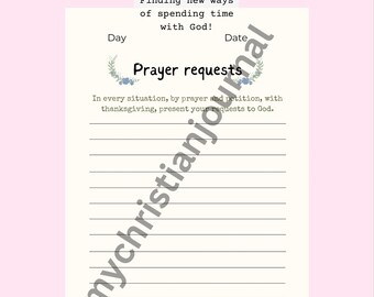 Printable Floral Prayer Requests Template - Etsy