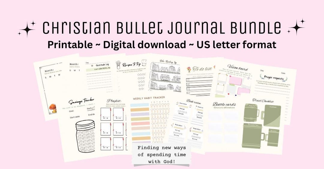 Christian Bullet Journal Bundle - Etsy