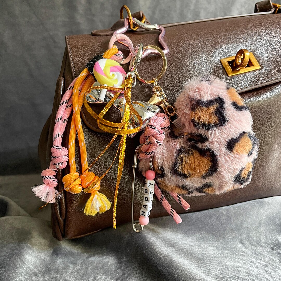 Heart Plush Bag Charms,rope Bag Charm for Purse,gift for Her,handbag ...