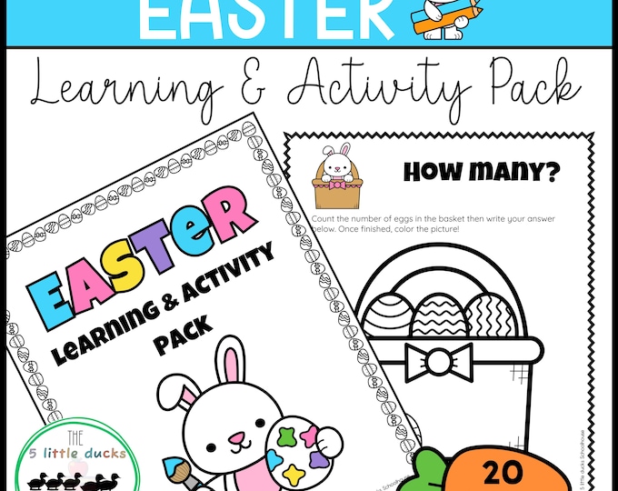 Printable Easter Learning Activity Bundle, Kids Spring Learning Sheets ...