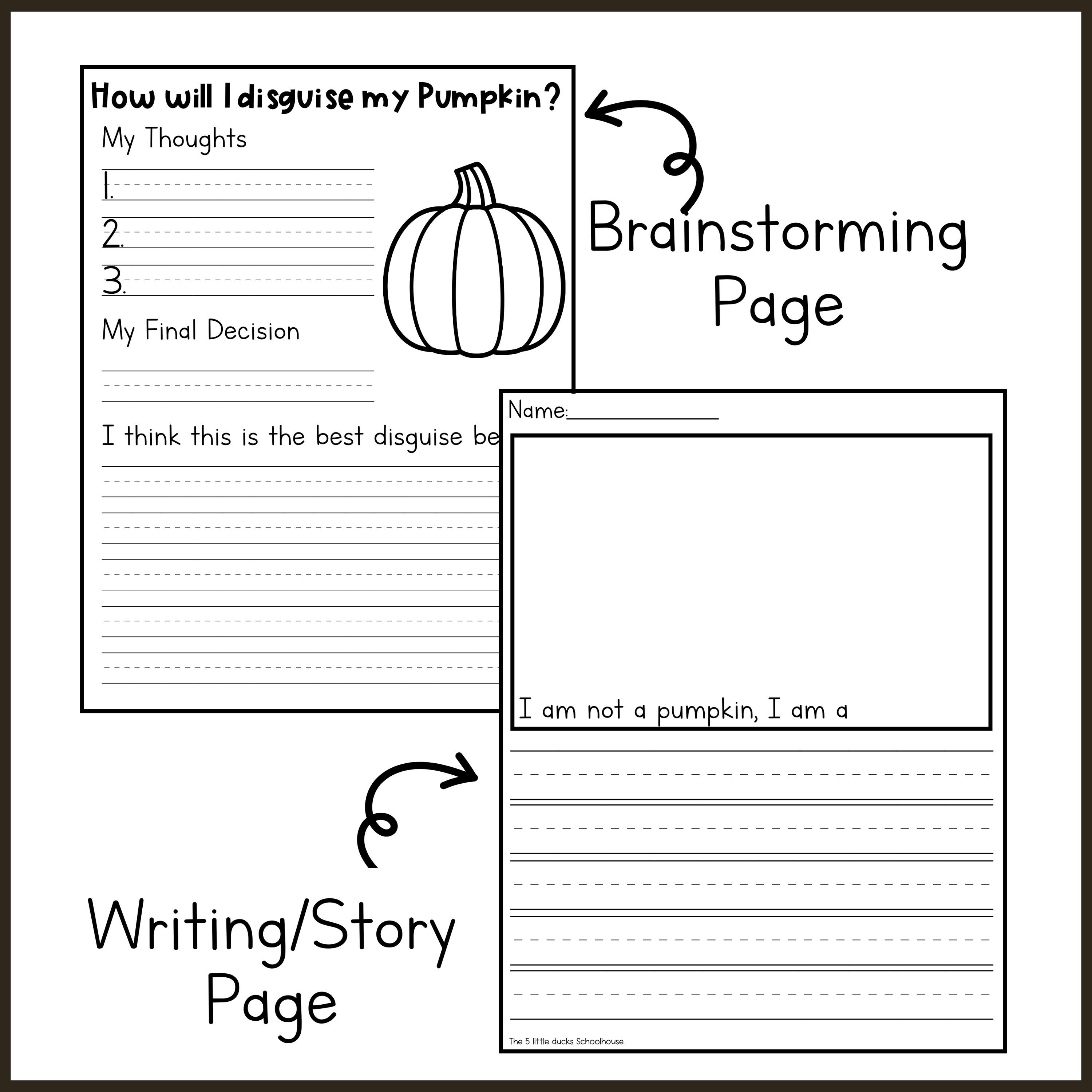 Disguise a Pumpkin Printable: Fall Craft Activity for Kids (PDF) - Etsy