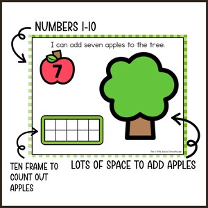 Apple Tree Playdough Mats: Fall Math Activity (digital Download) - Etsy