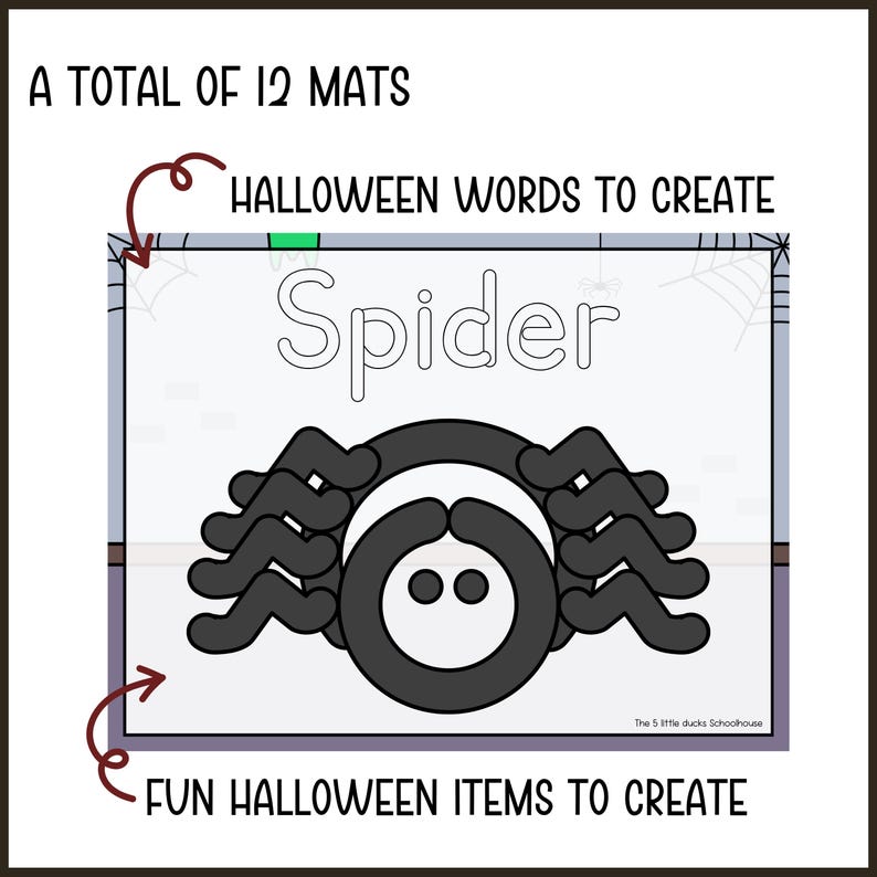 Halloween Playdough Mats: Fine Motor Skills Activity (digital Download ...