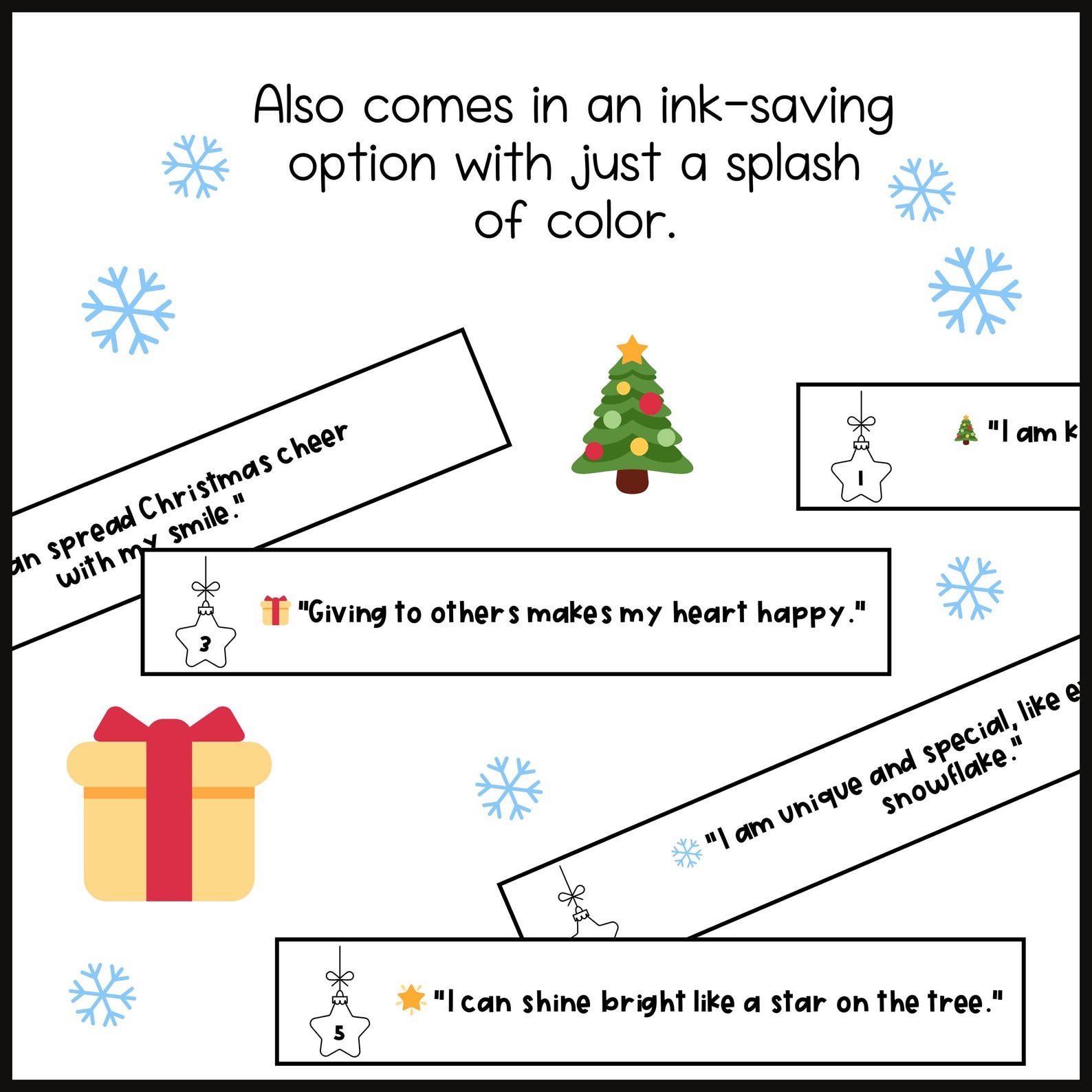 Affirmation Chain Advent Calendar|daily Positivity Countdown for Kids ...