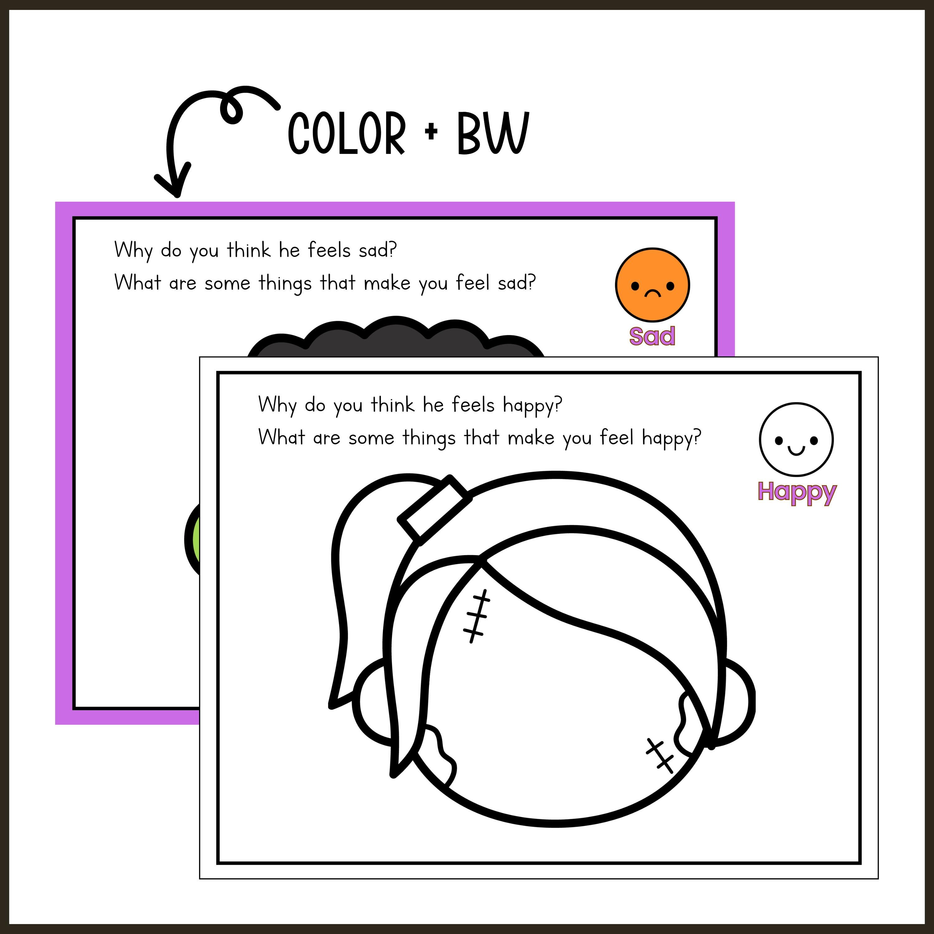 Halloween Playdough Emotion Mats: Fun Emotional Learning for Kids ...