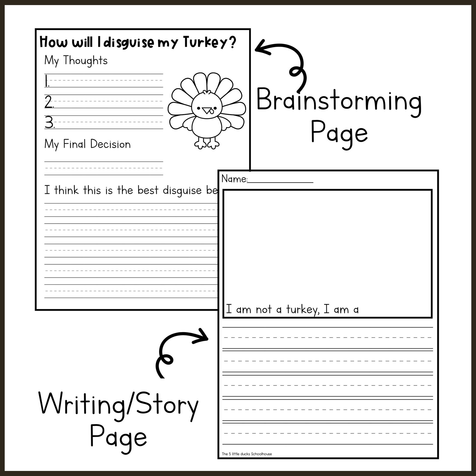 Disguise a Turkey Activity: Printable Thanksgiving Craft (PDF) - Etsy