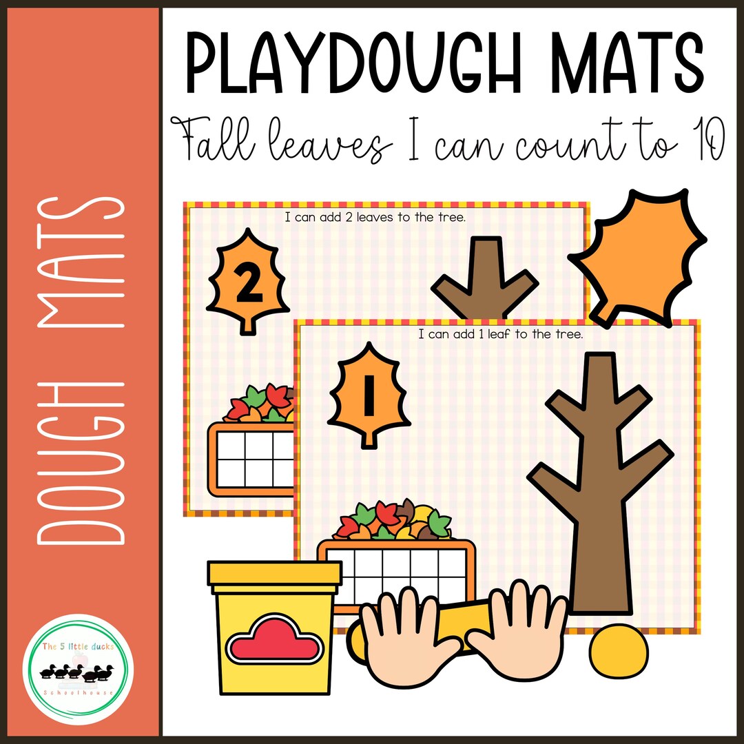 Fine Motor-fall Leaves Playdough Mats 1-10 Hands-on Learning & Sensory ...
