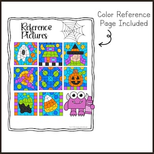 Halloween Color by Number & Letter: Kids Activity (PDF) - Etsy