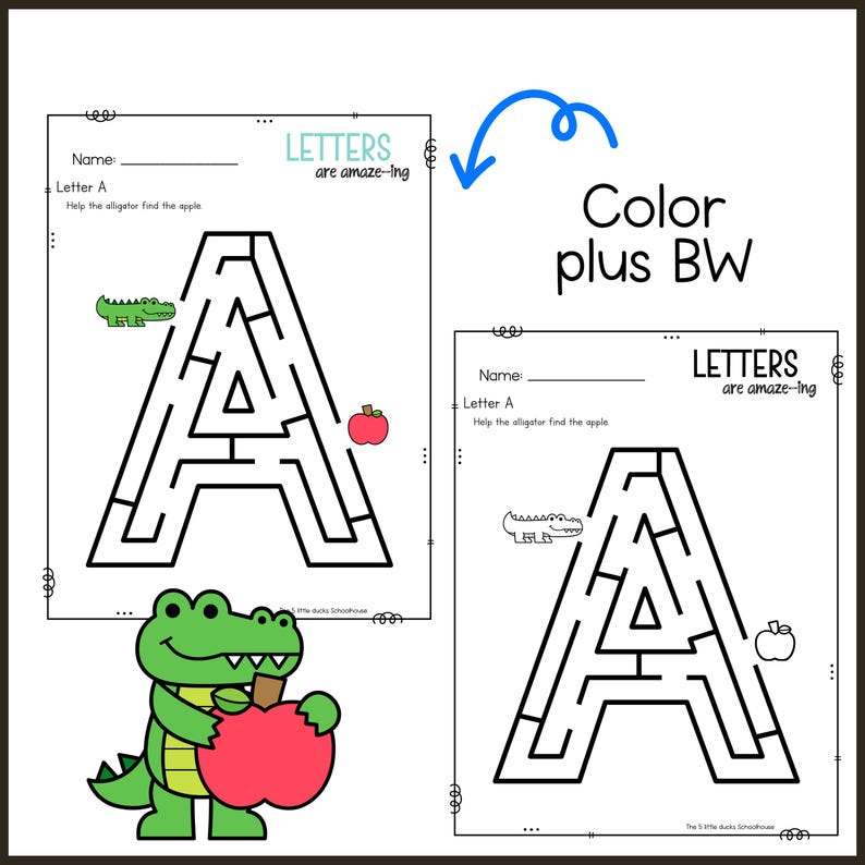 Beginning Sounds-alphabet Maze Activity | Educational Fun for Kids ...