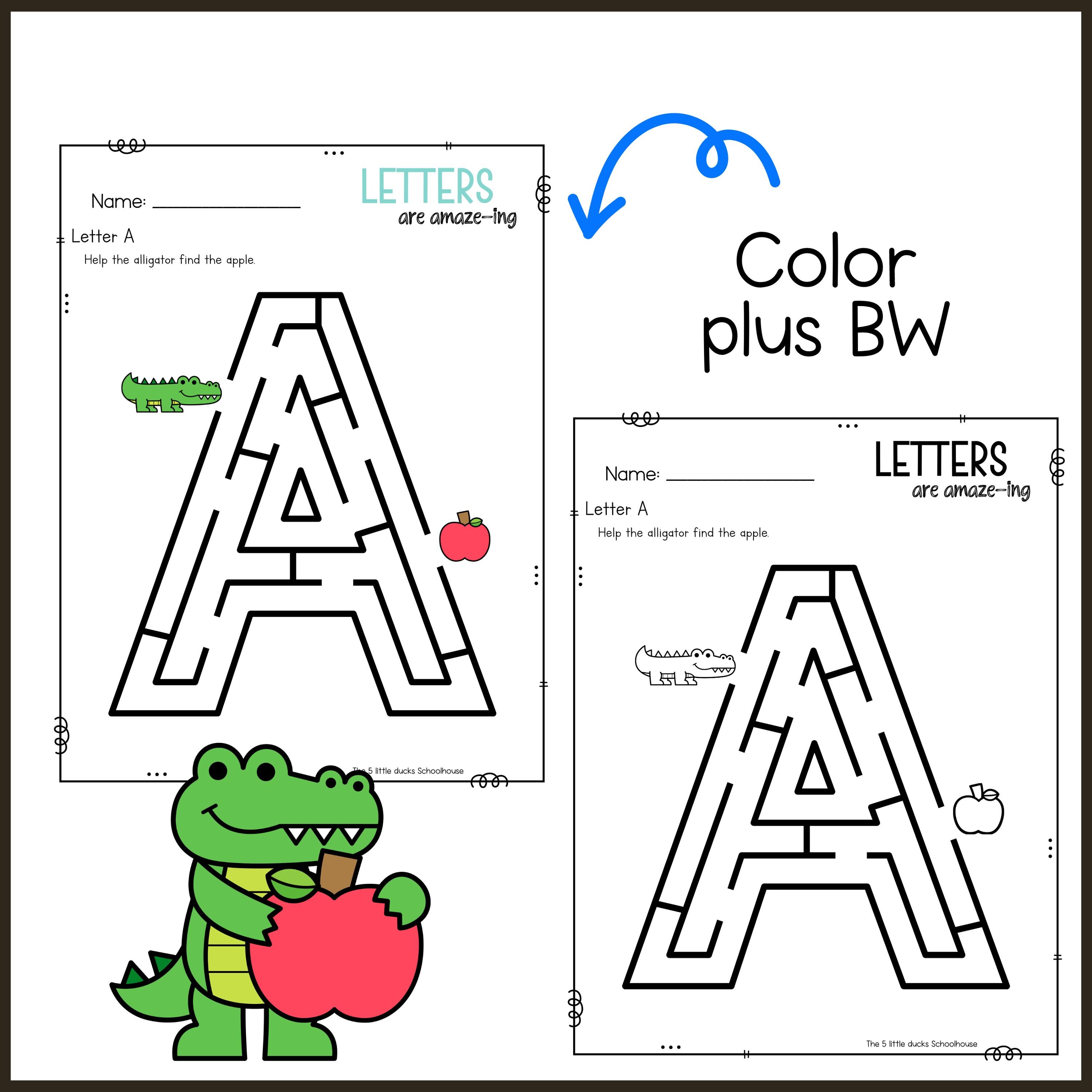 Beginning Sounds-alphabet Maze Activity | Educational Fun for Kids ...
