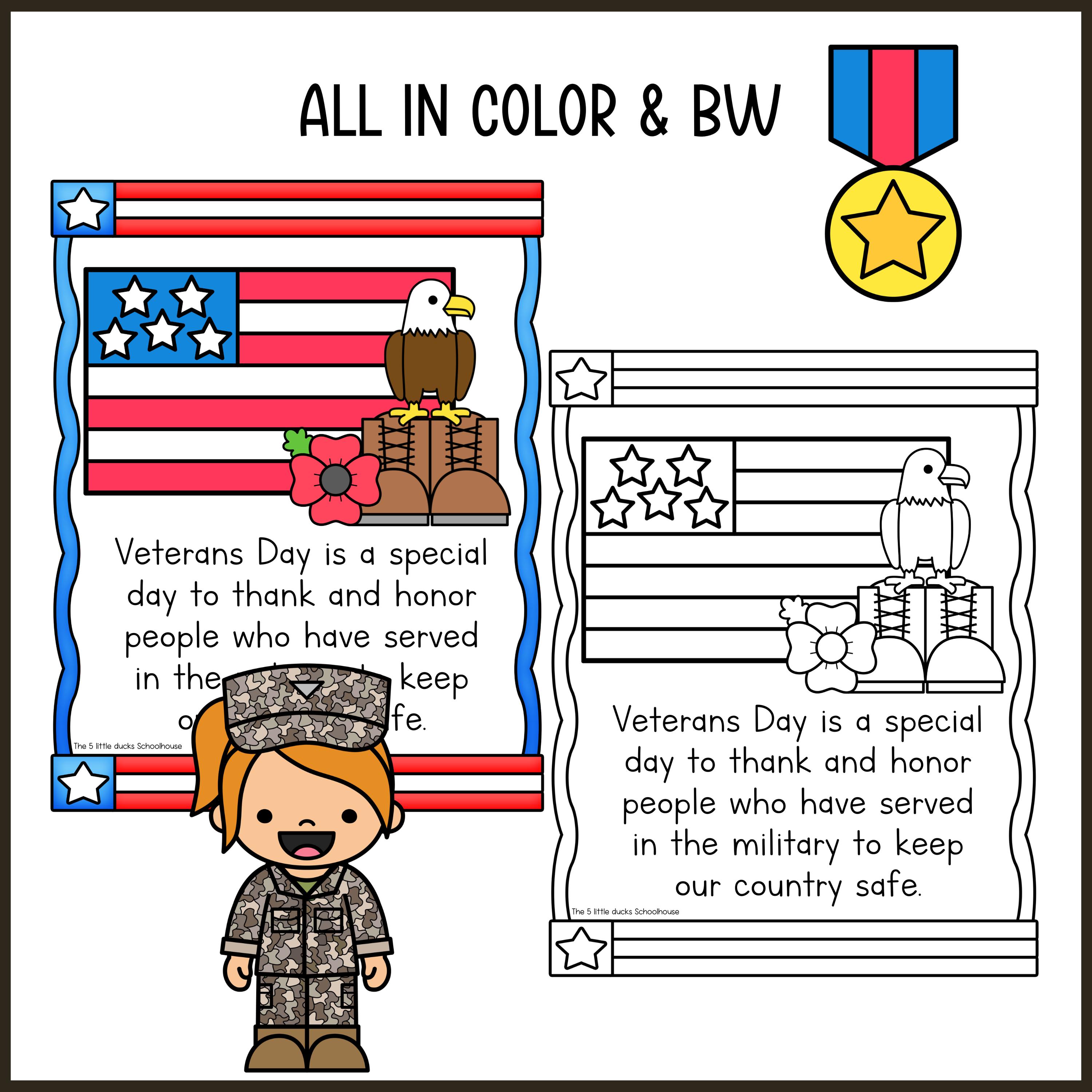 Veterans Day Activity Pack: Poem, Coloring Pages, Writing Prompts ...
