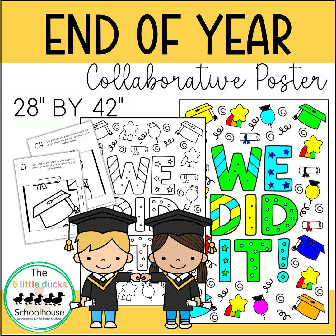 Graduation Poster We Did It! Collaborative Bulletin Board Craft for ...