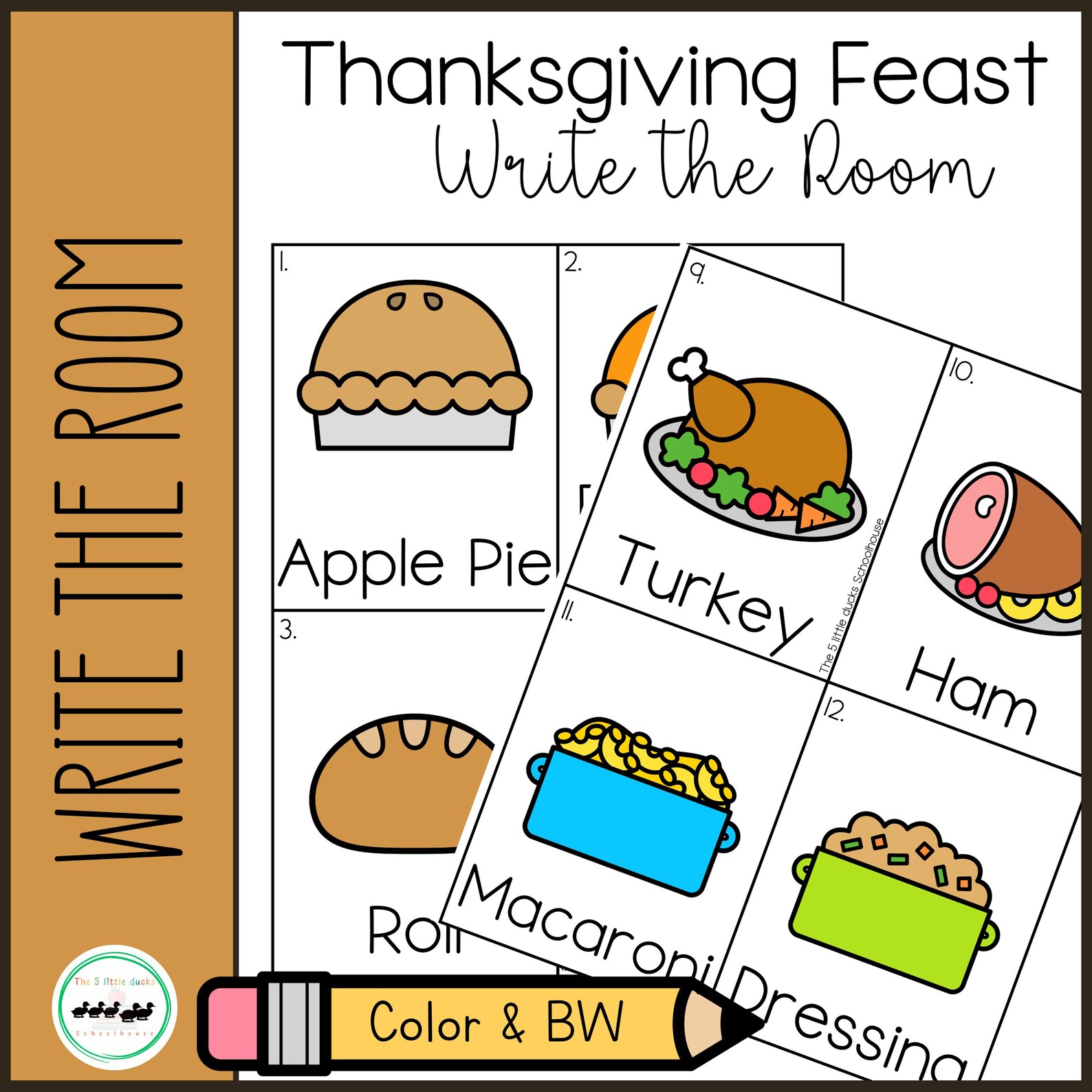 Thanksgiving Feast Write the Room Activity | Fun Learning for Kids ...