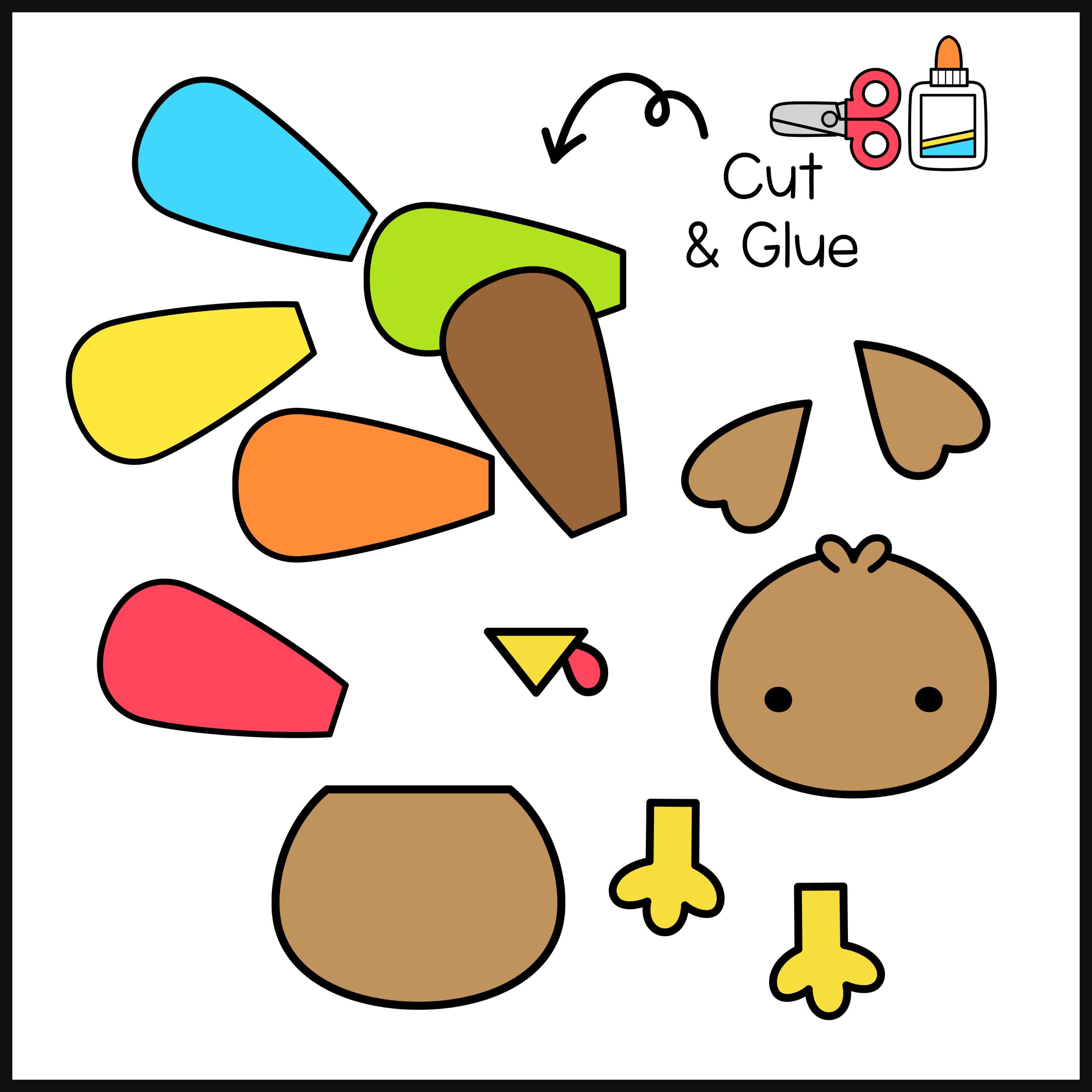 Build a Turkey Craft Kit for Kids - Fun Thanksgiving DIY Project ...