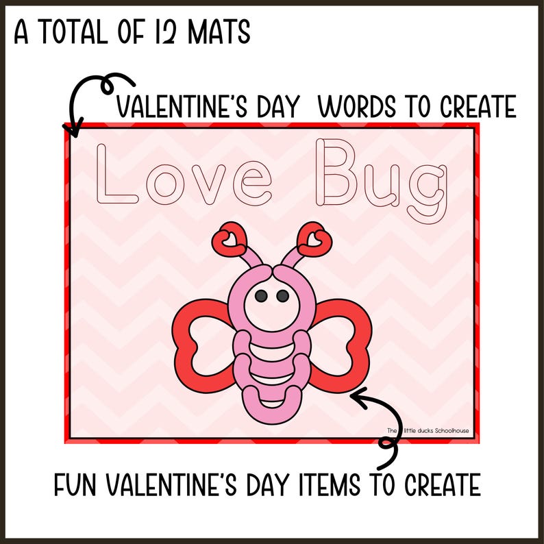 Playdough Mats | Valentine’s Day Sensory Activity | Fine Motor ...