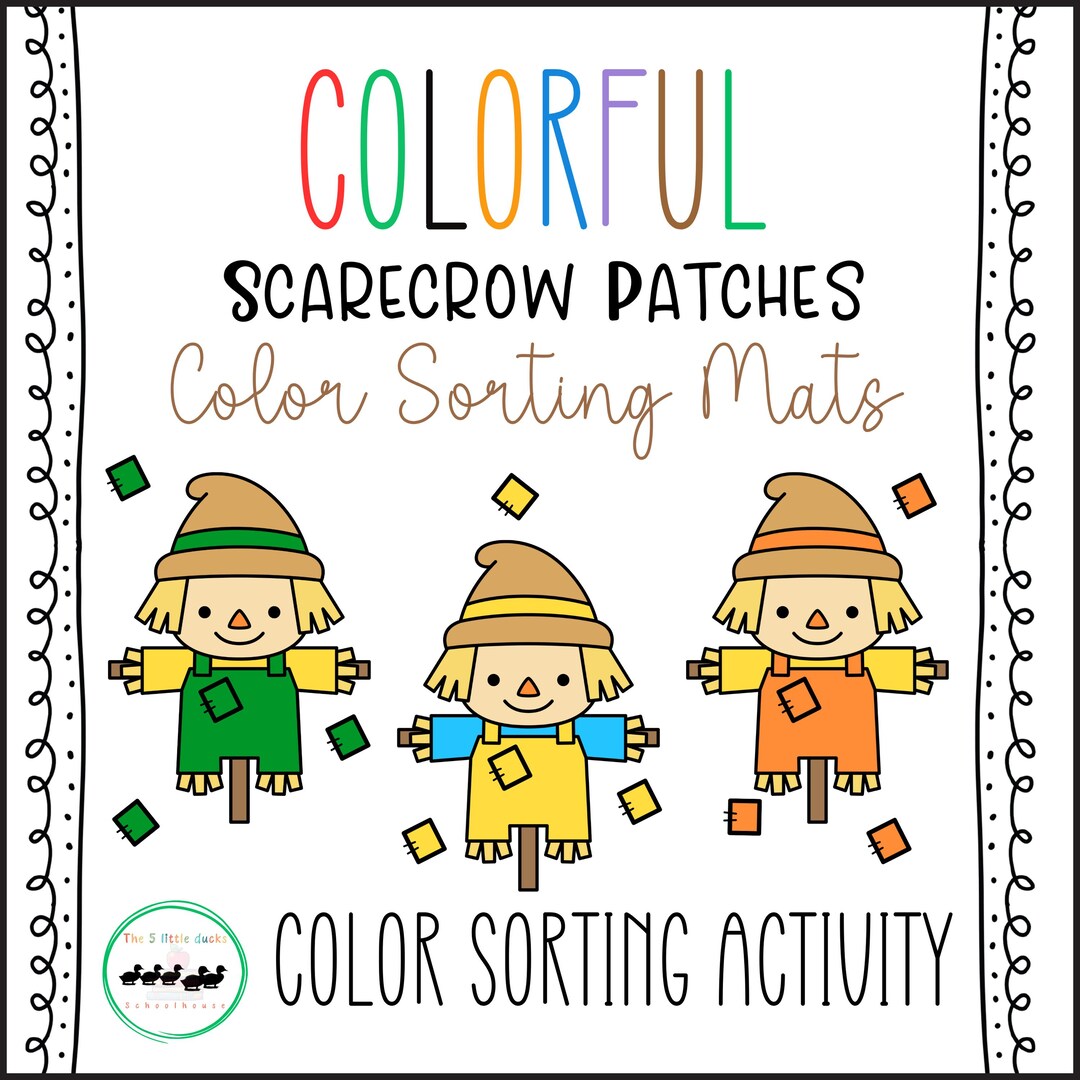 Fall Scarecrow Color Sorting Mats: Preschool Learning (digital Download ...