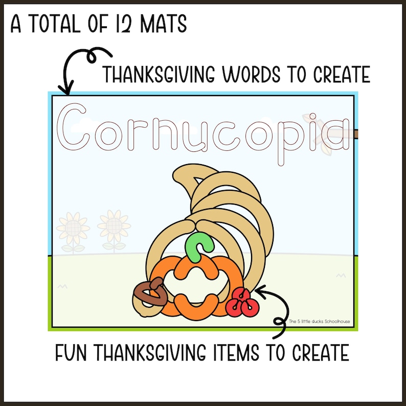Thanksgiving Fine Motor Literacy Mats | Turkey Playdough Plus More, Fun ...