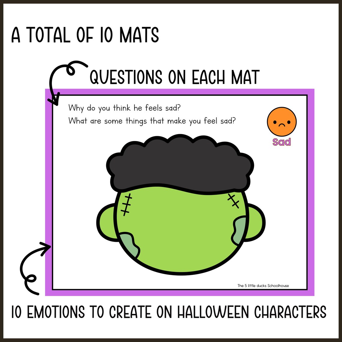 Halloween Playdough Emotion Mats: Fun Emotional Learning for Kids ...